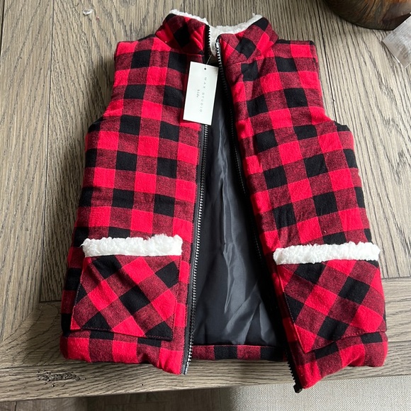 Max Studio | Jackets & Coats | Max Studio Boysgirls Red And Black Plaid ...